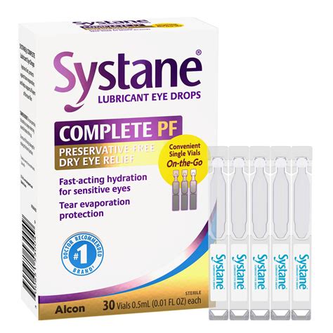 Systane Complete Preservative Free Lubricating Eye Drops Vials 30 Ct