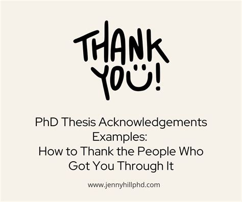 Phd Thesis Acknowledgements Examples How To Thank The People Who Got You Through It Jenny