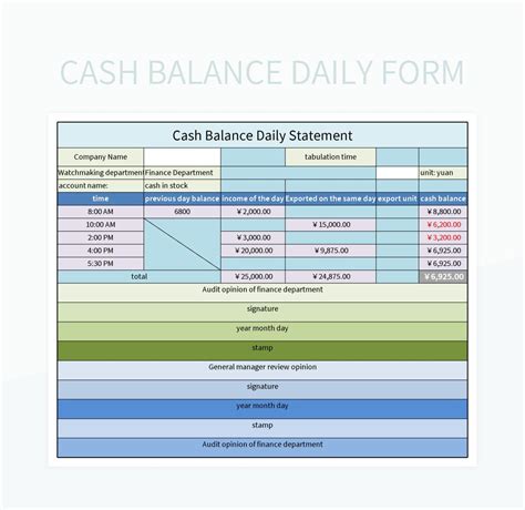 Cash Till Balance Tracking Accurate Cash Transactions Excel Template