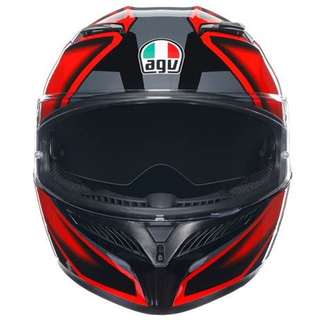 Agv K3 Compound Motorcycle Helmet Blackred