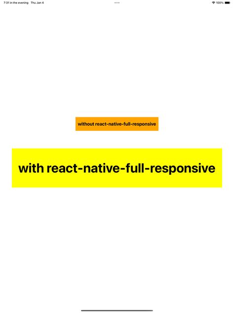React Native Full Responsive Npm