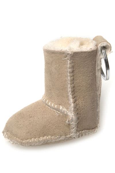 Sheepskin Ugg Boot Key Ring Australian Leather
