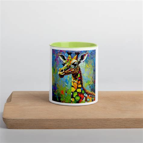 Giraffe Ceramic Mug Giraffe Coffee Cup Giraffe Lover T Etsy
