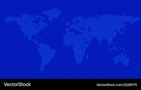 Halftone World Map Pattern Royalty Free Vector Image