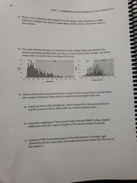 Solved 60 UNIT 2 SUMMARIZING DATA GRAPHICALLY AND Chegg