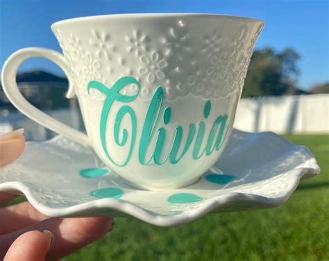 Personalized Bianca Vecchio Made In Italy By Richard Ginori Tea Cup And Saucer Set Etsy