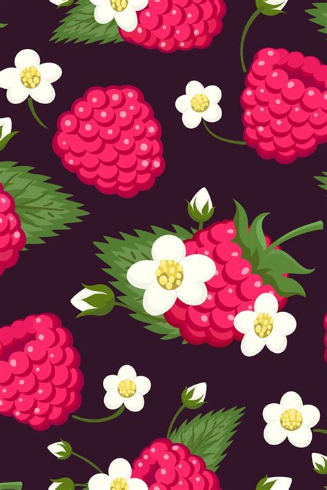 Raspberry Seamless Pattern