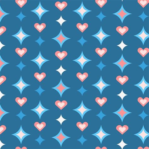 Premium Vector Pattern With Hearts And Geometric Shapes