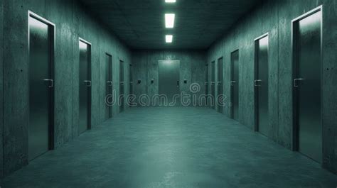 Metallic Locker Room Interior In Gym Environment Stock Illustration