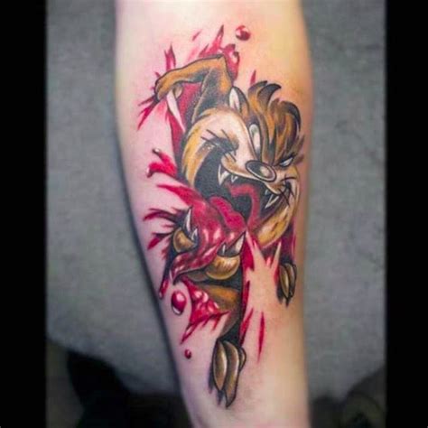Tasmanian Devil Looney Tunes Tattoo