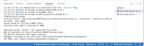 Run Code Server Task Gets Recreated · Issue 158886 · Microsoftvscode · Github
