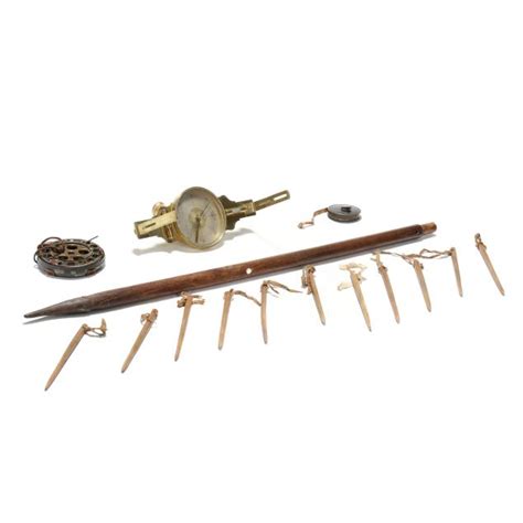 Richard Patten 1792 1865 Surveyors Compass With Accessories Lot
