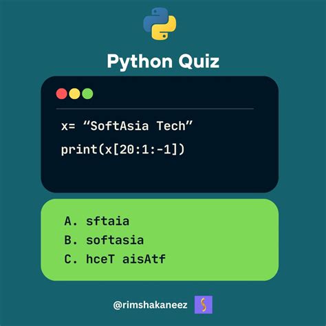 Test Your Python Skills With This Quiz Softasia Tech Posted On The Topic Linkedin
