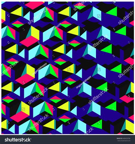 Vector Abstract Geometric Cube Triangle Angular Stock Vector Royalty Free 489429796 Shutterstock