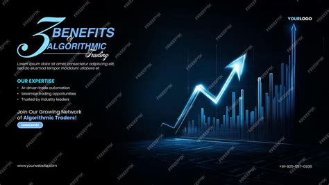 Automated Trading Systems Report Banner Template With Upward Trending Graph With Arrow Showing