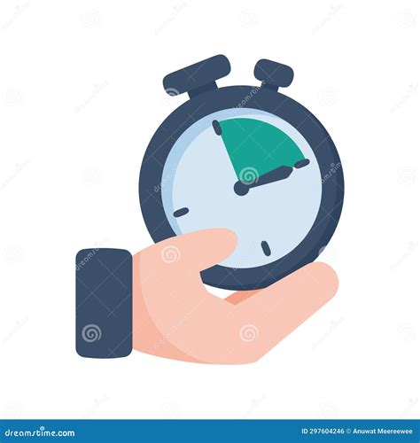 Hand Holding A Watch Stops Time Deadline Concept For Paying Taxes Stock Illustration