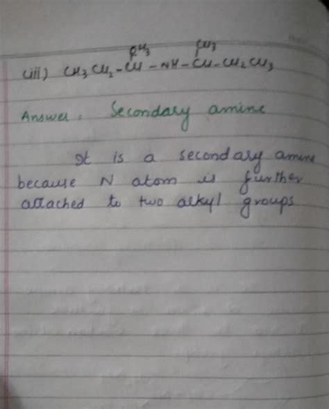 [solved] Classify Each Of The Following Amines As Primary Secondary