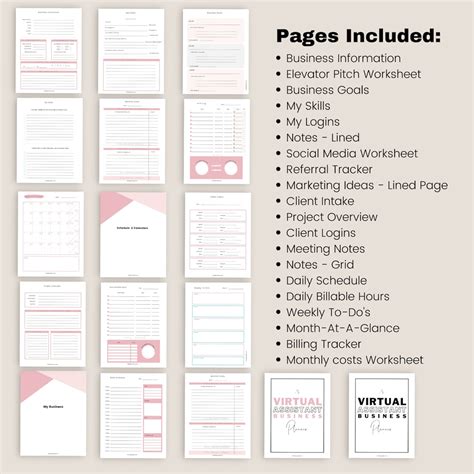 Virtual Assistant Planner Digital Download Business Planner Virtual