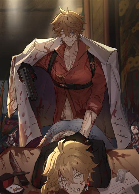 Aether And Tartaglia Genshin Impact Drawn By Ha Ze Danbooru