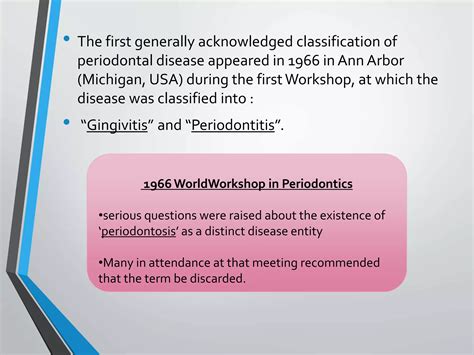Classification Systems Of Periodontal Diseases Pptx
