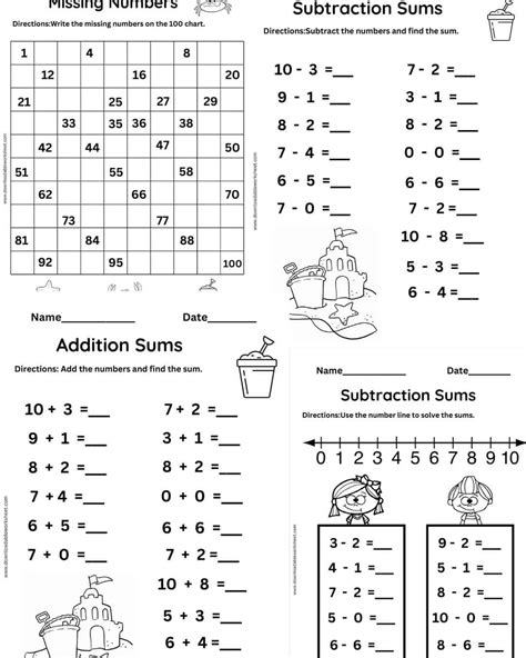 Summer Vacation Homework For Kindergarten And Grade 1