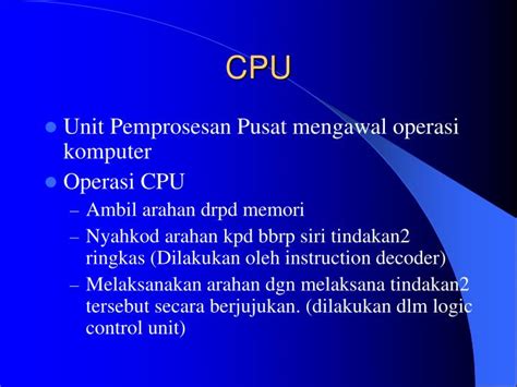 PPT CPU PowerPoint Presentation Free Download ID
