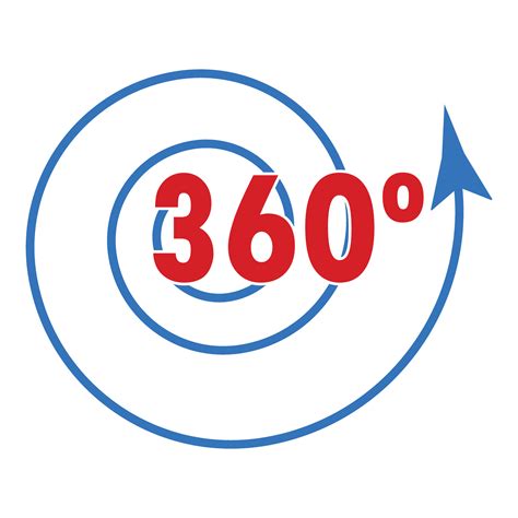 Blue Arrow Pointing Degrees Rotation Around Circle Vector Art At Vecteezy