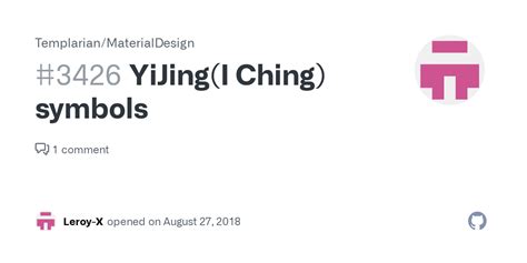 Yijingi Ching Symbols · Issue 3426 · Templarianmaterialdesign · Github