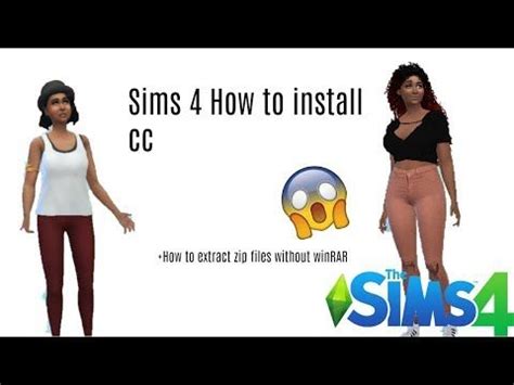 Sims 4 How To Install CC How To Extract Zip Files Without WinRAR Extract Files Install
