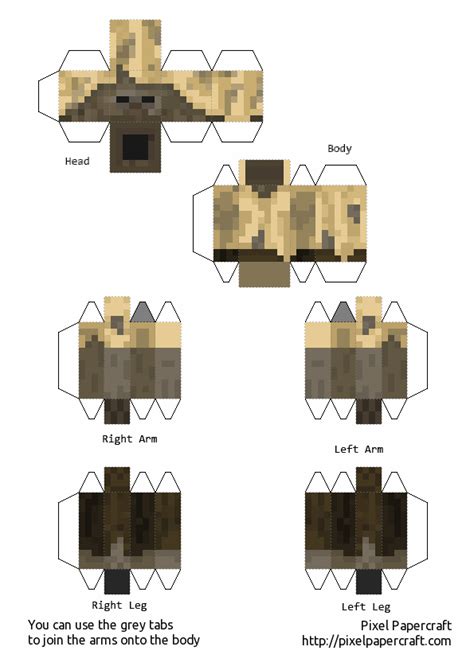 Papercraft Husk Snapshot 16w20a Minecraft Printables Minecraft