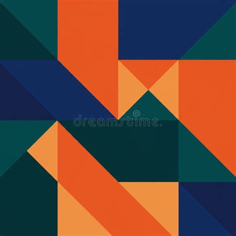 Abstract Geometric Pattern Featuring Interlocking Triangles And Quadrilaterals Stock