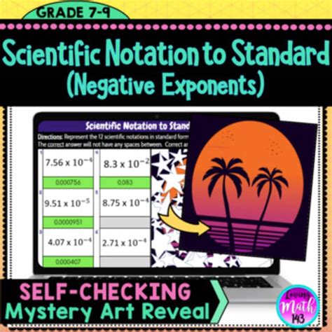 Writing Standard Notation Given Scientific Notation Mystery Art Reveal