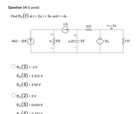 Question Point Find Vc T At T S T S And Chegg Com