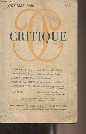 Critique Revue Générale Des Publications Françaises Et étrangères N