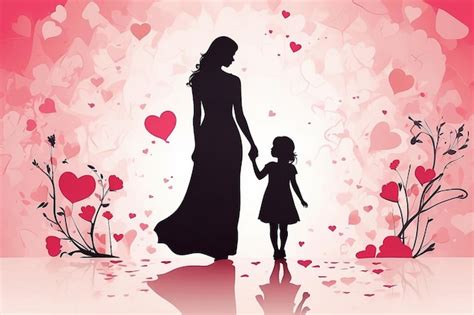 Vector Madre E Hijo Amor Fondo Para La Celebración Del Día De La Madre