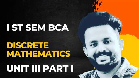 First Semester Bca Discrete Mathematics Unit Iii Graphs Important Topics Part I