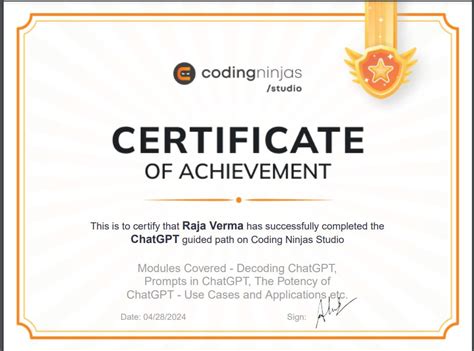 graduated with chatgpt from codingninjas raja verma posted on the topic linkedin