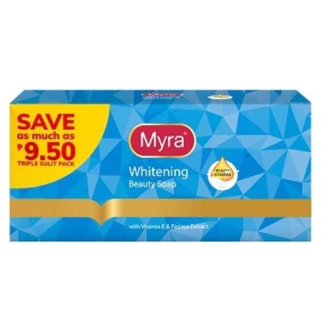 Myra E Whitening Bar Soap With Papaya And Vitamin E 90g 3s Lazada Ph