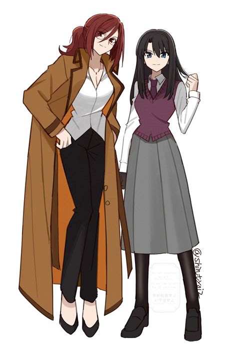 Aozaki Touko And Kokutou Azaka Kara No Kyoukai Drawn By Shintyoi2