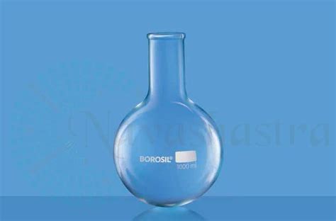 Borosilicate Glass Borosil Round Bottom Flask Narrow Mouth For Chemical Laboratory 150 Ml At