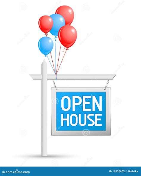 Open House Sign Template For Real Estate Agents Directional Layout For Home Showings Vector