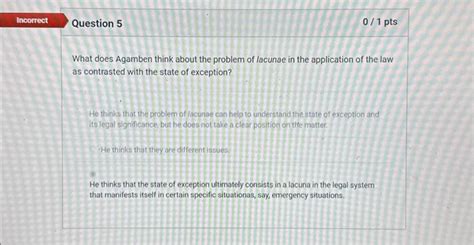 What Does Agamben Think About The Problem Of Lacunae Chegg