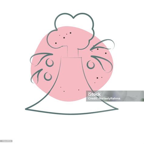 아이콘 화산 폭발 기후 변화 기호와 관련이 있습니다 색상 별점 스타일 심플한 디자인 편집 가능 간단한 일러스트레이션 개체 그룹에 대한 스톡 벡터 아트 및 기타 이미지