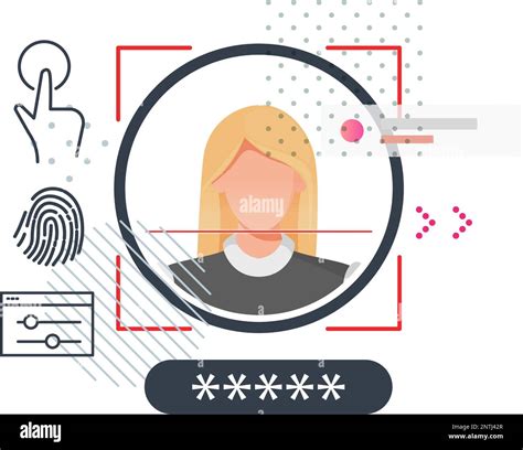 Secured Services With Face Detection Technology And 2 Factor Authentication Stock Illustration