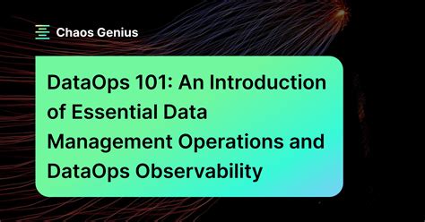 the essential approach of data management operations and observability