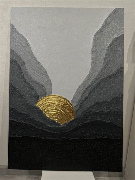 Картина «Рассвет в горах Картины в стиле абстрактного искусства Картины Расписанные холсты