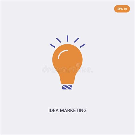 2 Color Idea Marketing Concept Vector Icon Isolated Two Color Idea