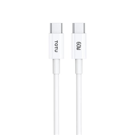 Totu Cb Cc W Usb C Type C To Usb C Type C Fast Charging Data Cable Length M White