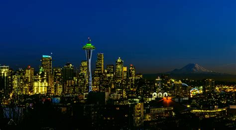 Seattle Night Skyline Wallpaper Corbin Seattle Photographer New