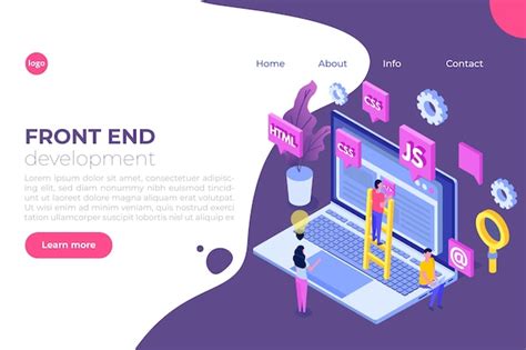 Premium Vector Web Design And Front End Development Isometric Concept